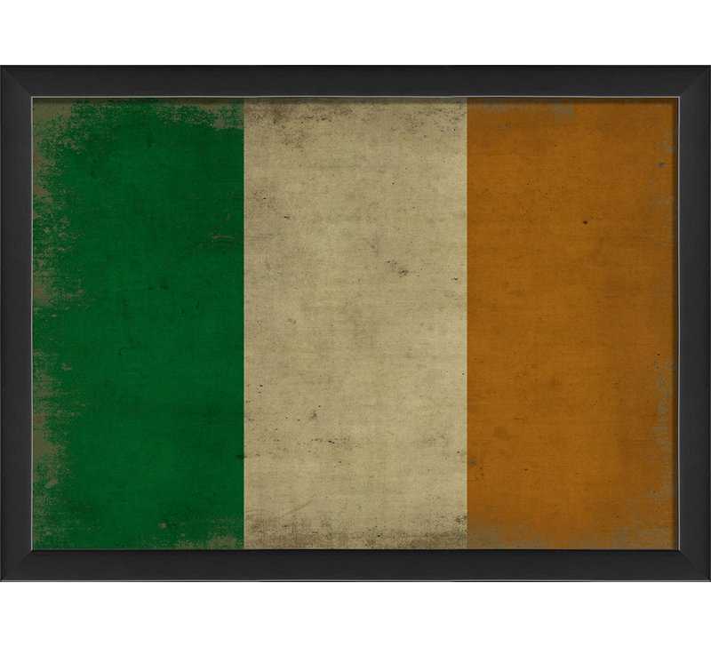 The Artwork Factory Irish Flag III Framed Graphic Art Print | Wayfair