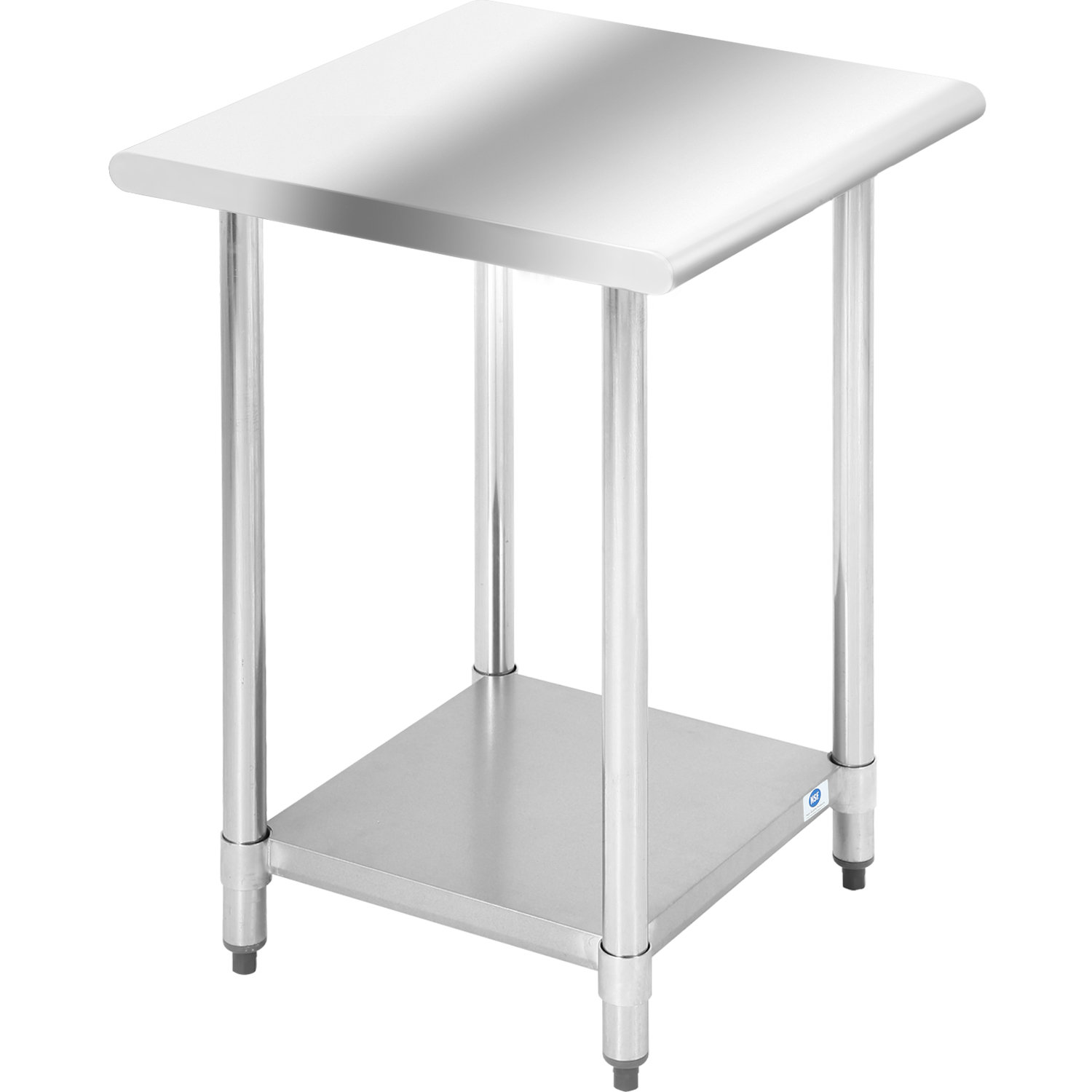 BestOffice 24.03'' W Stainless Steel Adjustable Work Table Undershelf ...
