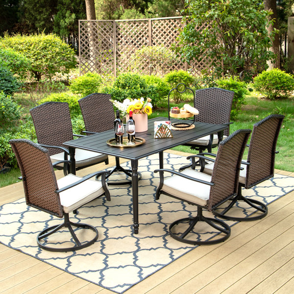 Lark Manor Anginette Rectangular 6 - Person 60'' Long Dining Set | Wayfair