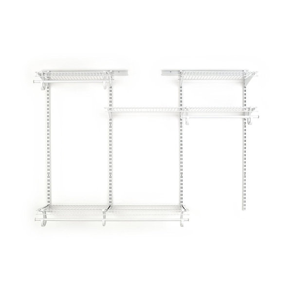 ClosetMaid ShelfTrack 48" W - 72" W Closet System Starter Kit & Reviews ...