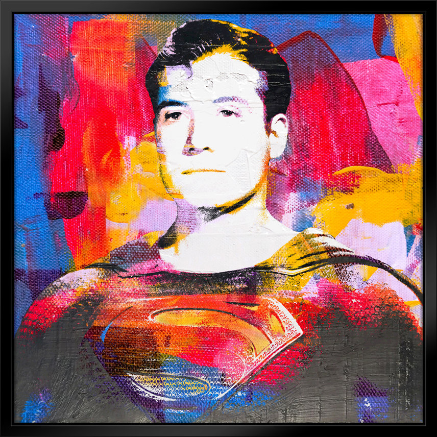 ATX Art Group LLC George Reeves as Superman Pop Art-Giclee on Canvas ...