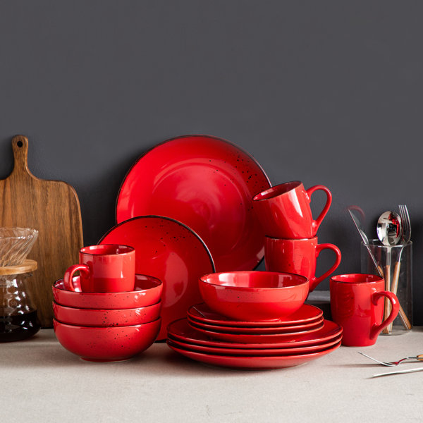 Millwood Pines Neal 16 Piece Dinnerware Set, Service for 4 & Reviews ...