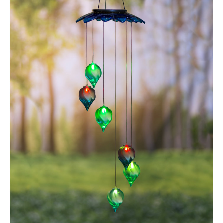 Wind & Weather Solar-Powered Lighted Colour-Changing Teardrop Mobile ...