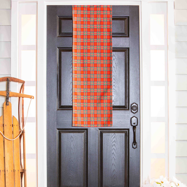 The Holiday Aisle® Christmas Tartan Doorscapes Door Runner | Wayfair