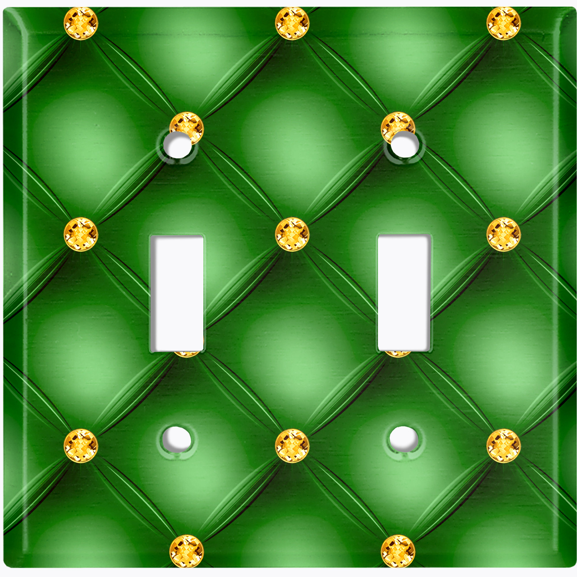 WorldAcc Tufted Diamond 2-Gang Toggle Light Switch Wall Plate | Wayfair