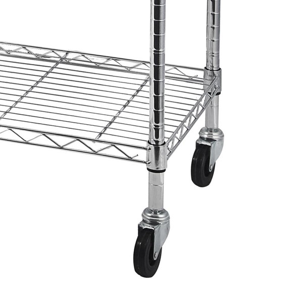 Rebrilliant 5-Tier Steel Wire Shelving With Wheels | Wayfair