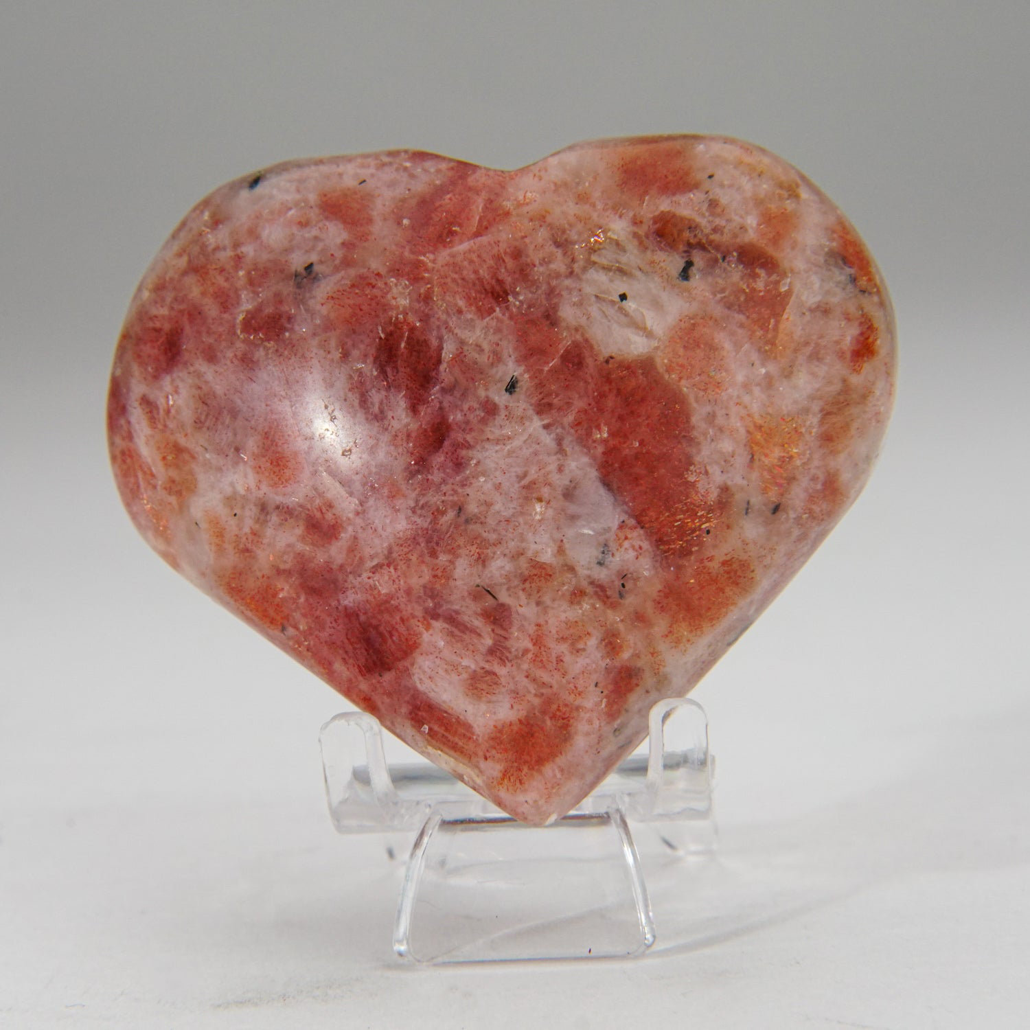 Astro Gallery of Gems Genuine Polished Sunstone Heart ( 128.5 Grams ...
