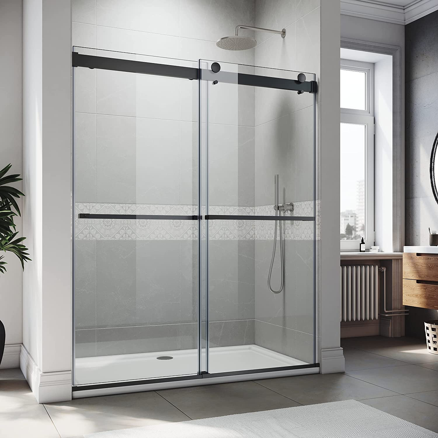 Double Bypass Sliding Glass Shower Doors at Nichelle Hock blog