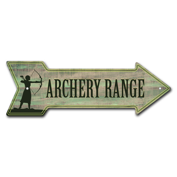 SignMission Archery Range Arrow Removable Decal Funny Home Décor 24 ...
