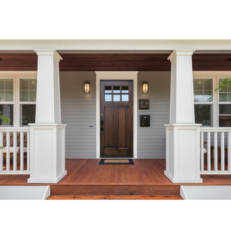 CreativeEntryways Stained Mahogany Prehung Front Entry Doors | Wayfair