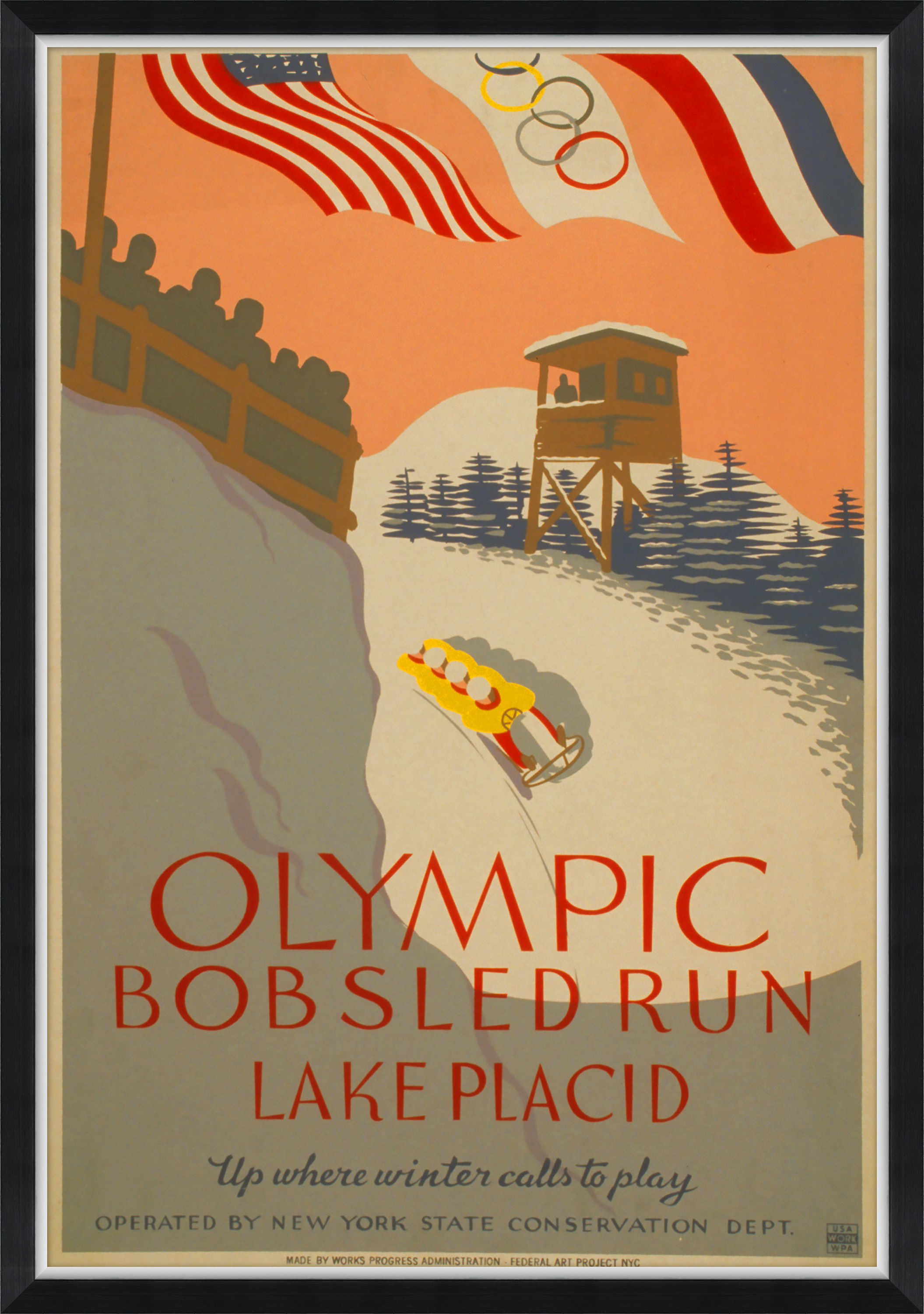 Red Barrel Studio® Olympic Bobsled Graphic Posters - Picture Frame ...