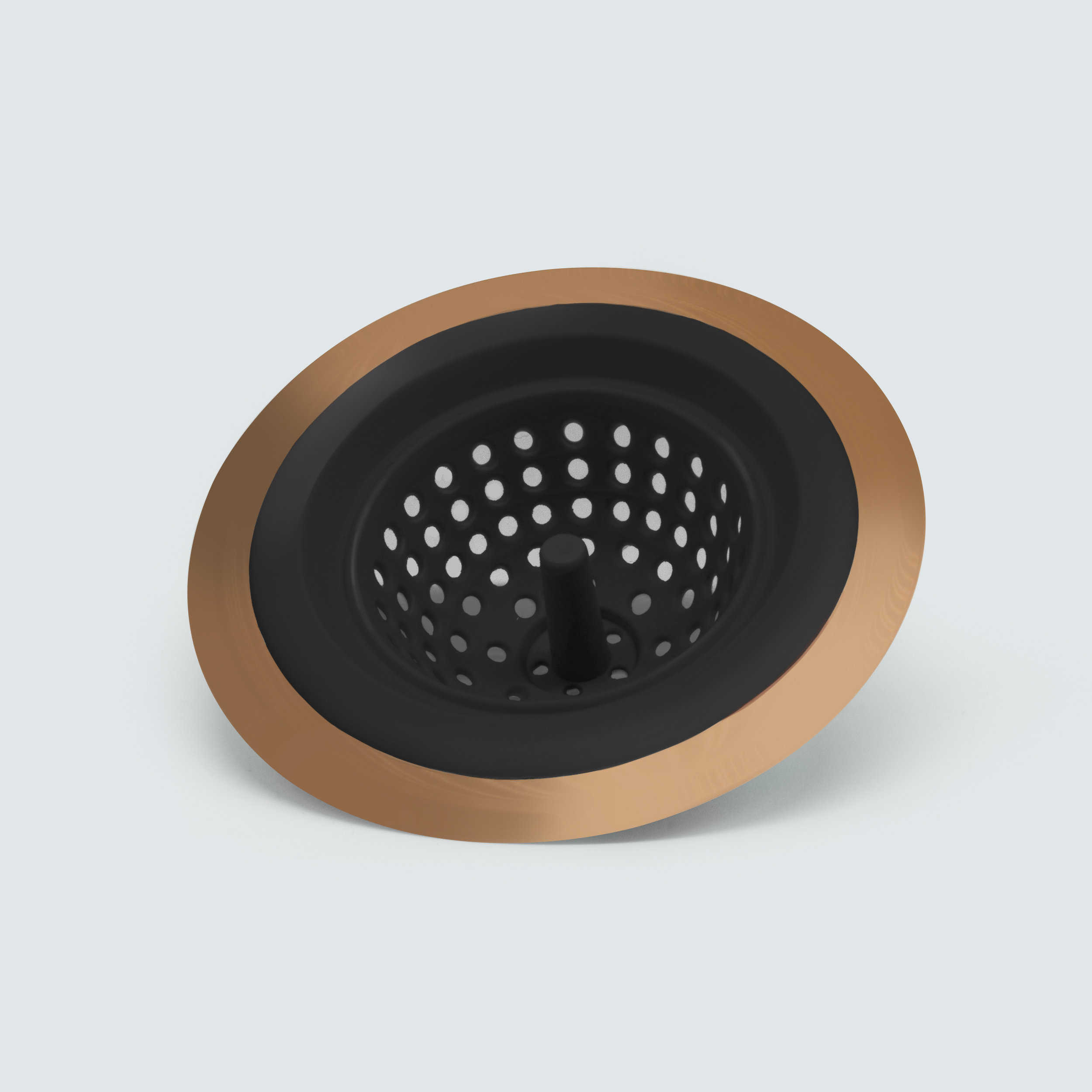 Cook Pro 4.5" Black Silicone Kitchen Sink Basket Strainer W/ Copper ...