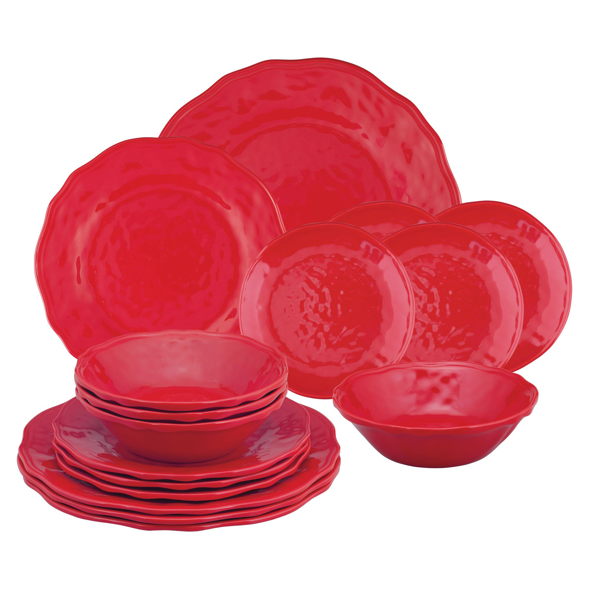 Red Barrel Studio® Bhart Melamine Dinnerware Set - Service for 4 | Wayfair