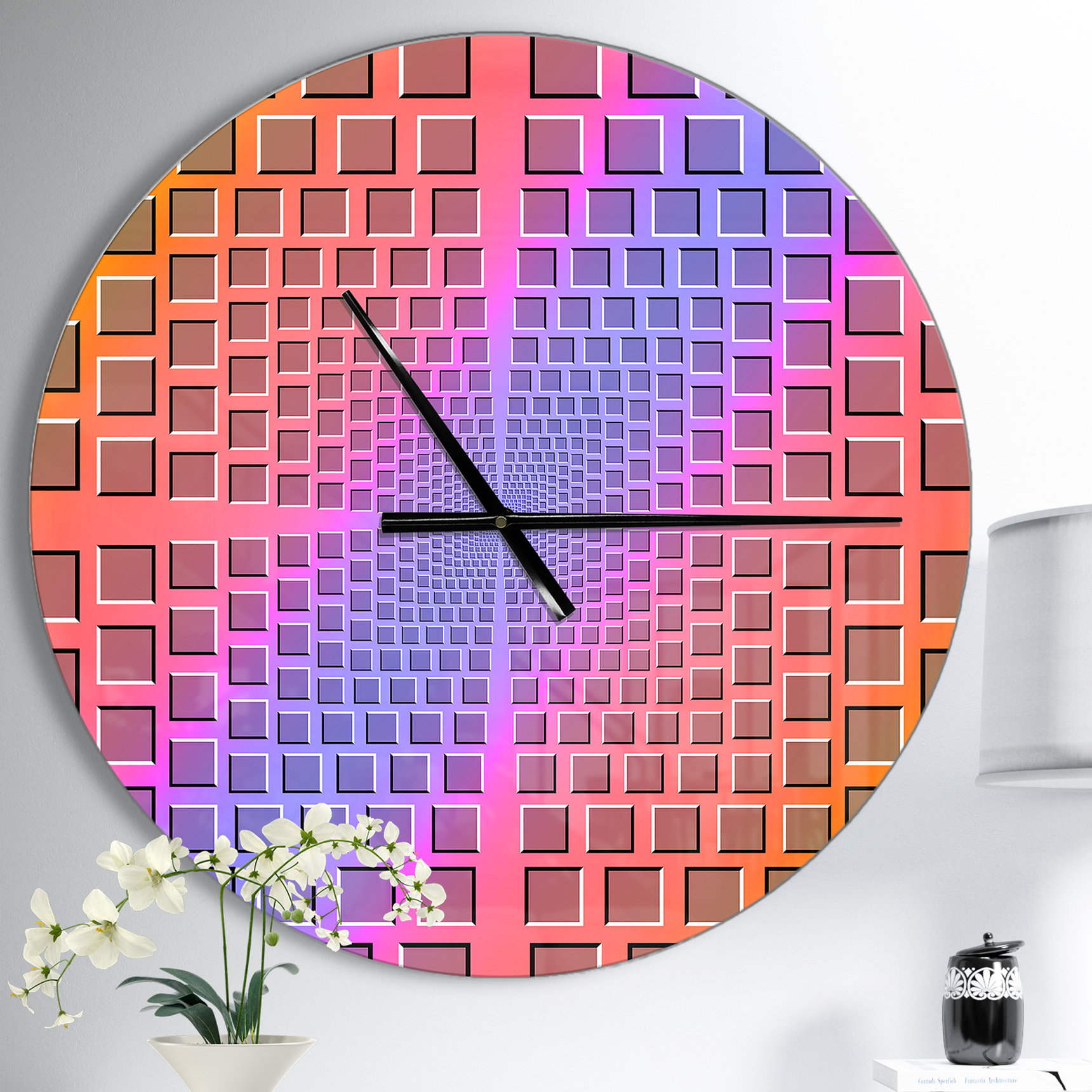 East Urban Home Abstract Optical Illusion - Modern wall clock | Wayfair