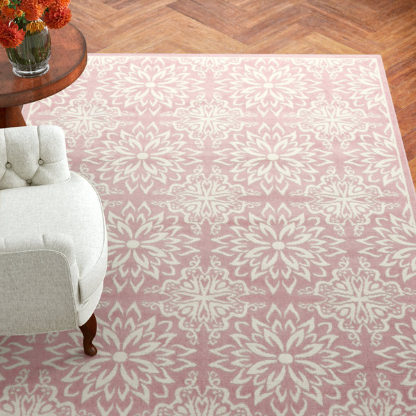 Lark Manor Floral Ivory/Pink Rug & Reviews | Wayfair.ie
