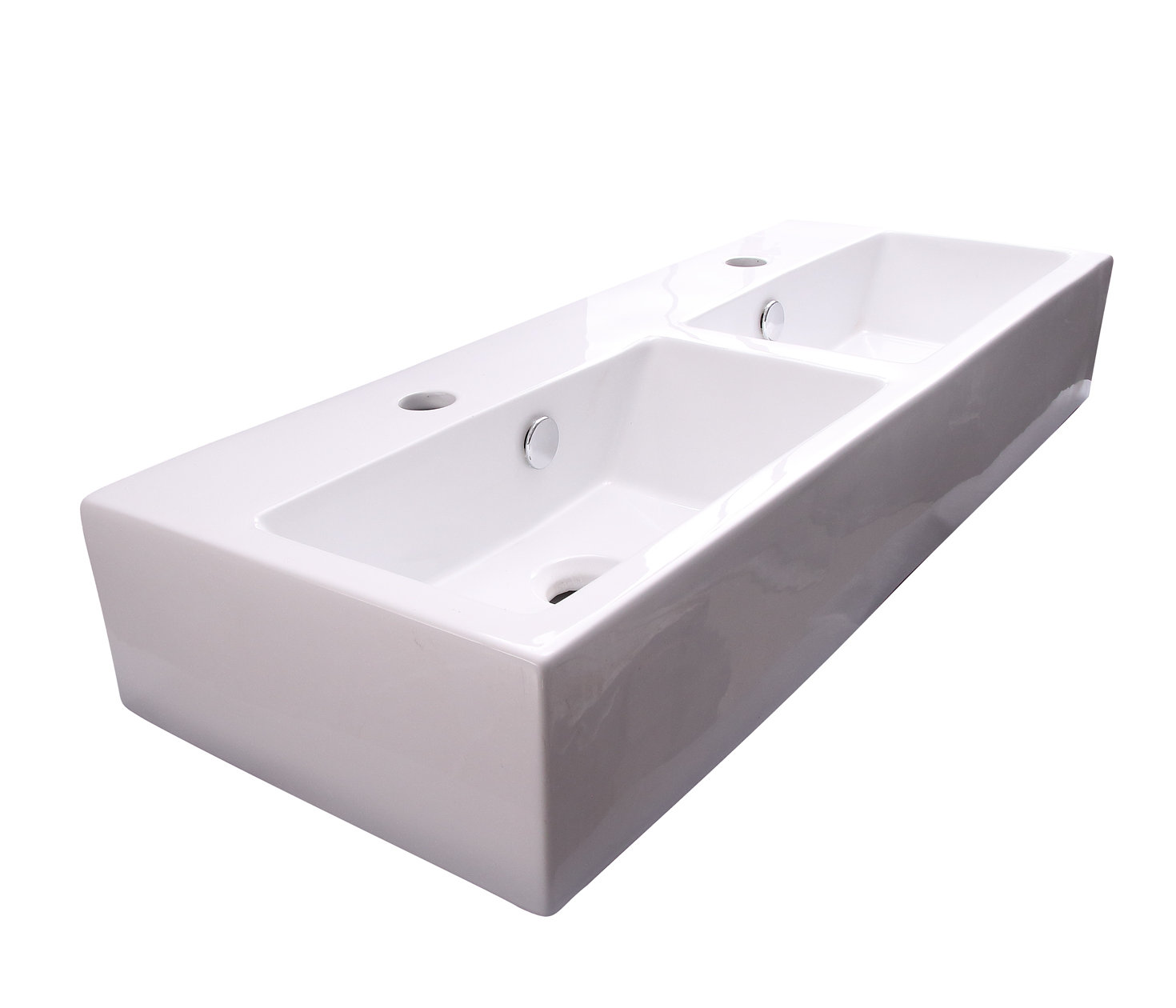 Barclay Winfield White Vitreous China Rectangular Wall Mount Bathroom ...