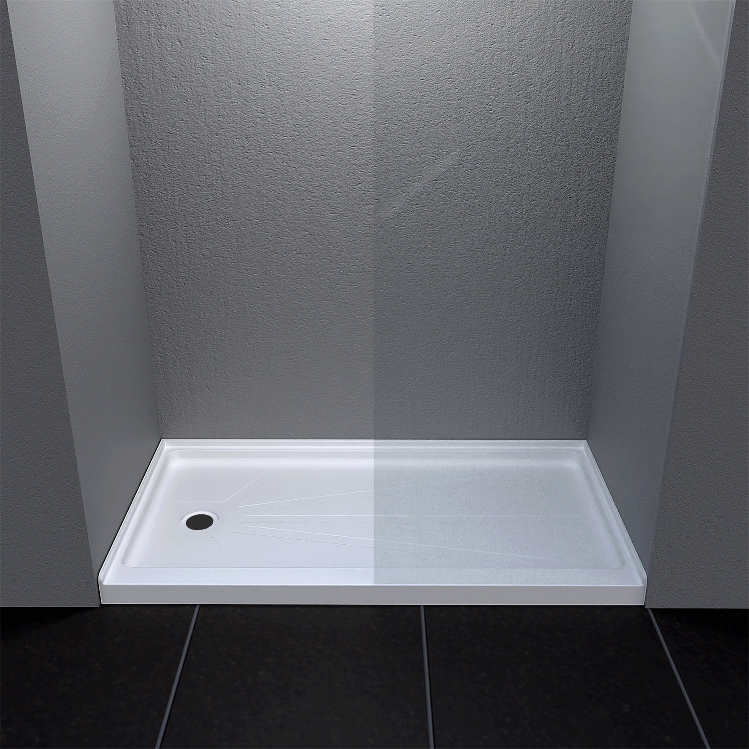 Mauna 60" W x 30" D Single Shower Base | Wayfair