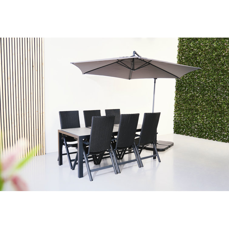 Ebern Designs Crebilly Rectangular 6 - Person 195Cm Long Dining Set ...