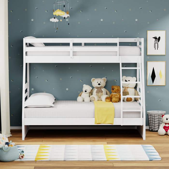 Viv + Rae Klatt Solid Wood Twin Over Full Bunk Bed | Wayfair