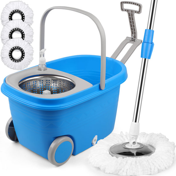 Coofel Blue Mop Bucket With Wheels - Wayfair Canada