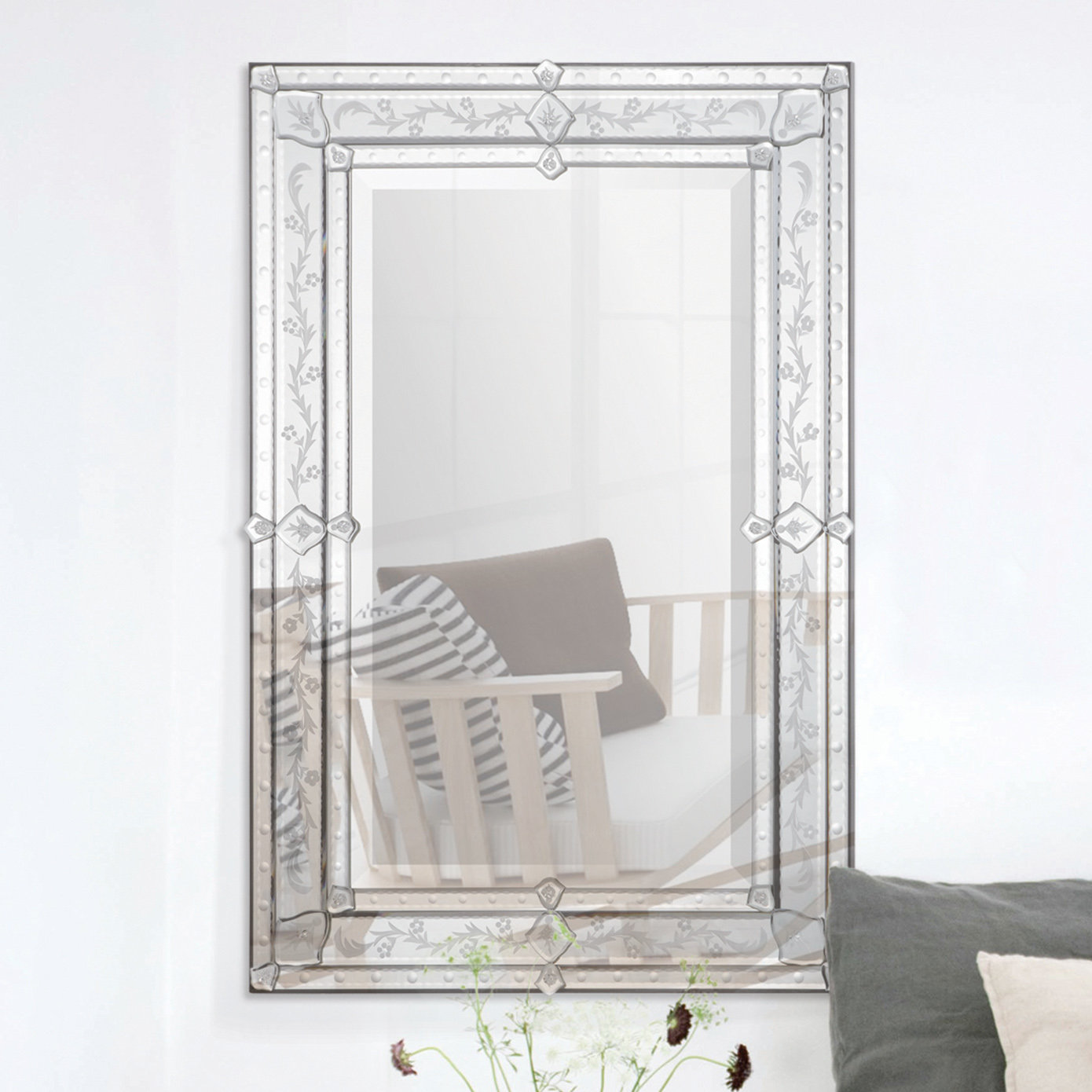 Rosdorf Park Rectangle Glass Wall Mirror & Reviews | Wayfair