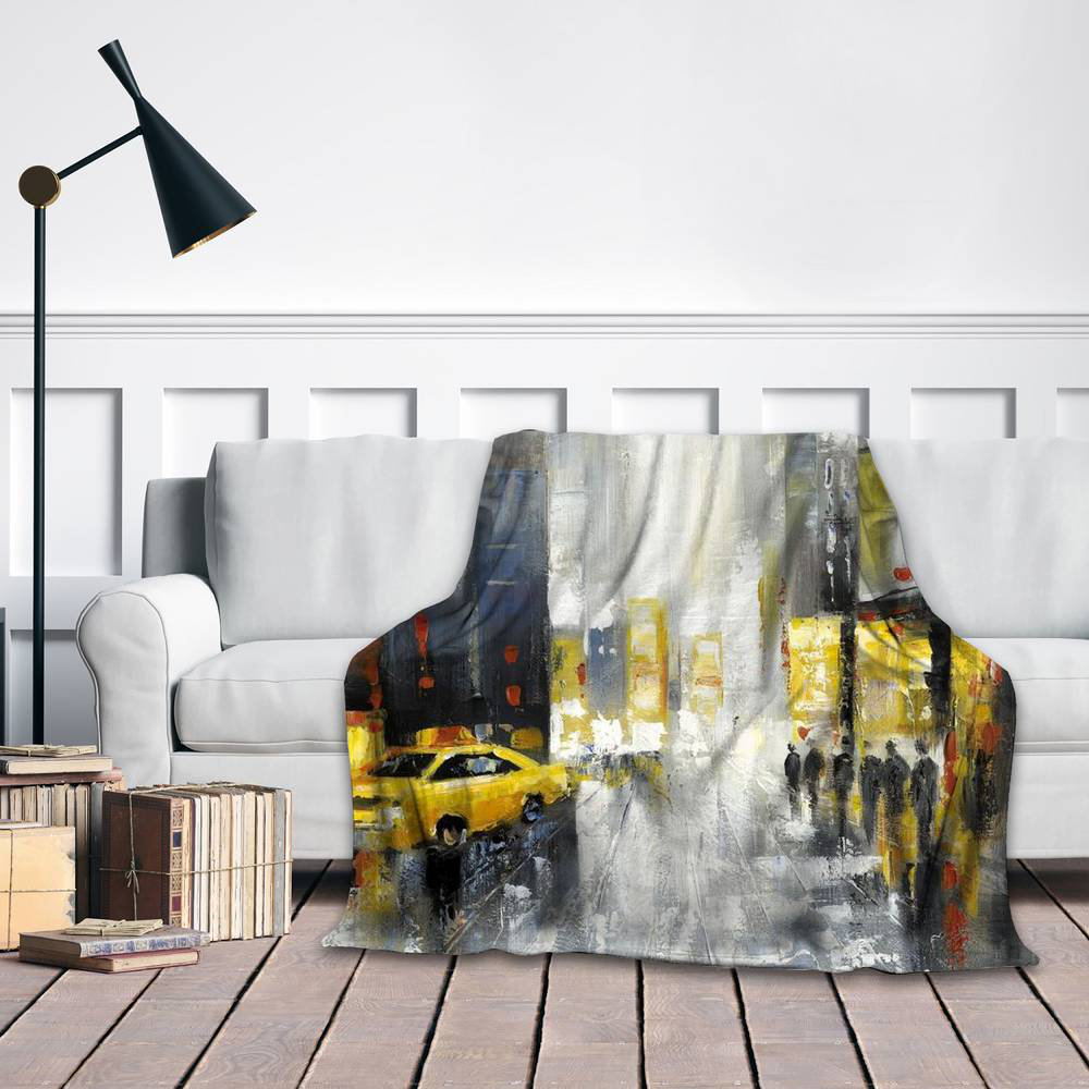 Begin Edition International Inc. Rainy Busy Street Blanket | Wayfair