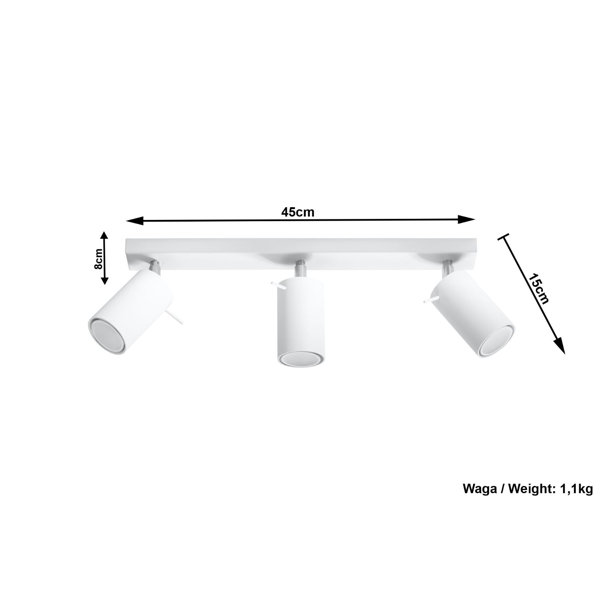 Brayden Studio Candelaria 3-Light 5cm Ceiling Spotlight | Wayfair.co.uk