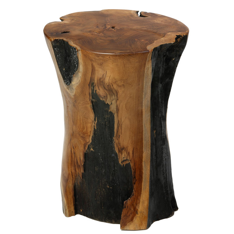 BareDecor 18'' Tall Solid Wood Tree Stump End Table & Reviews | Wayfair