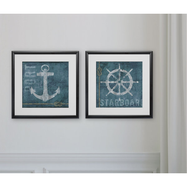 Breakwater Bay Port & Starboard - 2 Piece Picture Frame Graphic Art on ...
