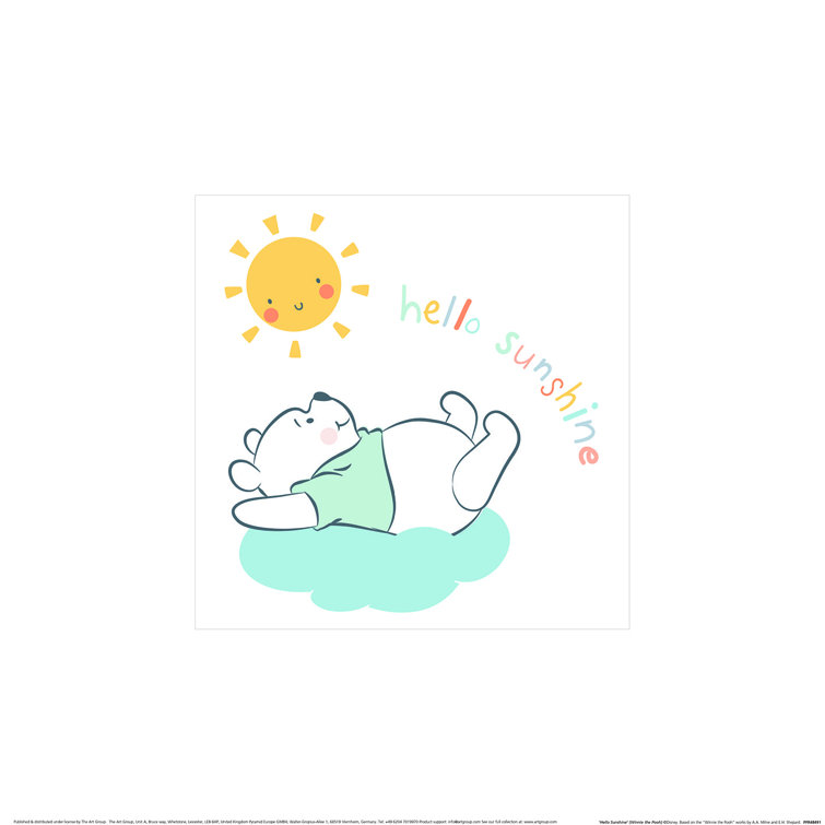 Art Group Winnie the Pooh (Hello Sunshine) Paper Print | Wayfair.co.uk