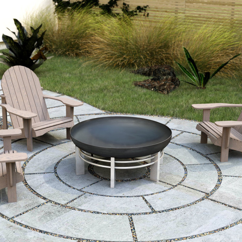 Sol 72 Outdoor Portola Stainless Steel Charcoal/Wood Burning Fire Pit ...