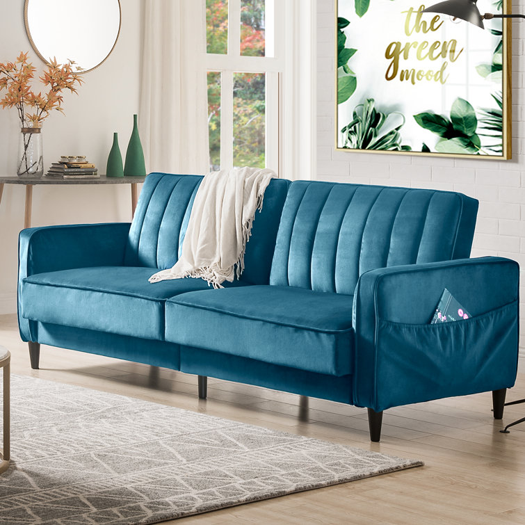 George Oliver Piccirillo 70.8'' Velvet Square Arm Sleeper | Wayfair