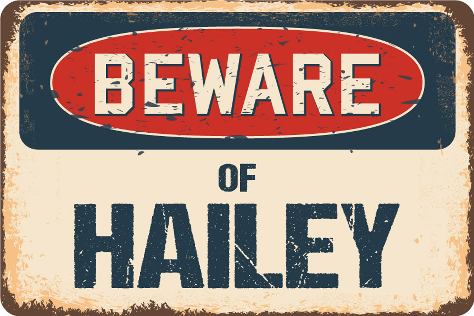 SignMission Beware of Hailey Sign | Wayfair