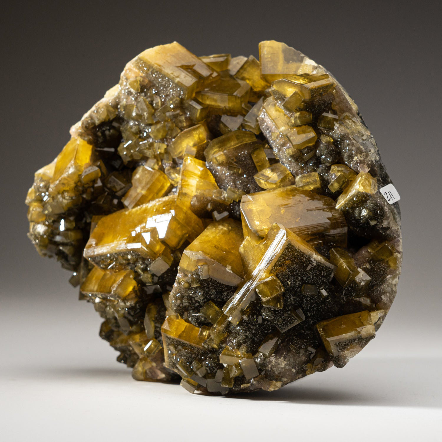 Astro Gallery of Gems Golden Barite with Marcasite Crystals from Nandan ...