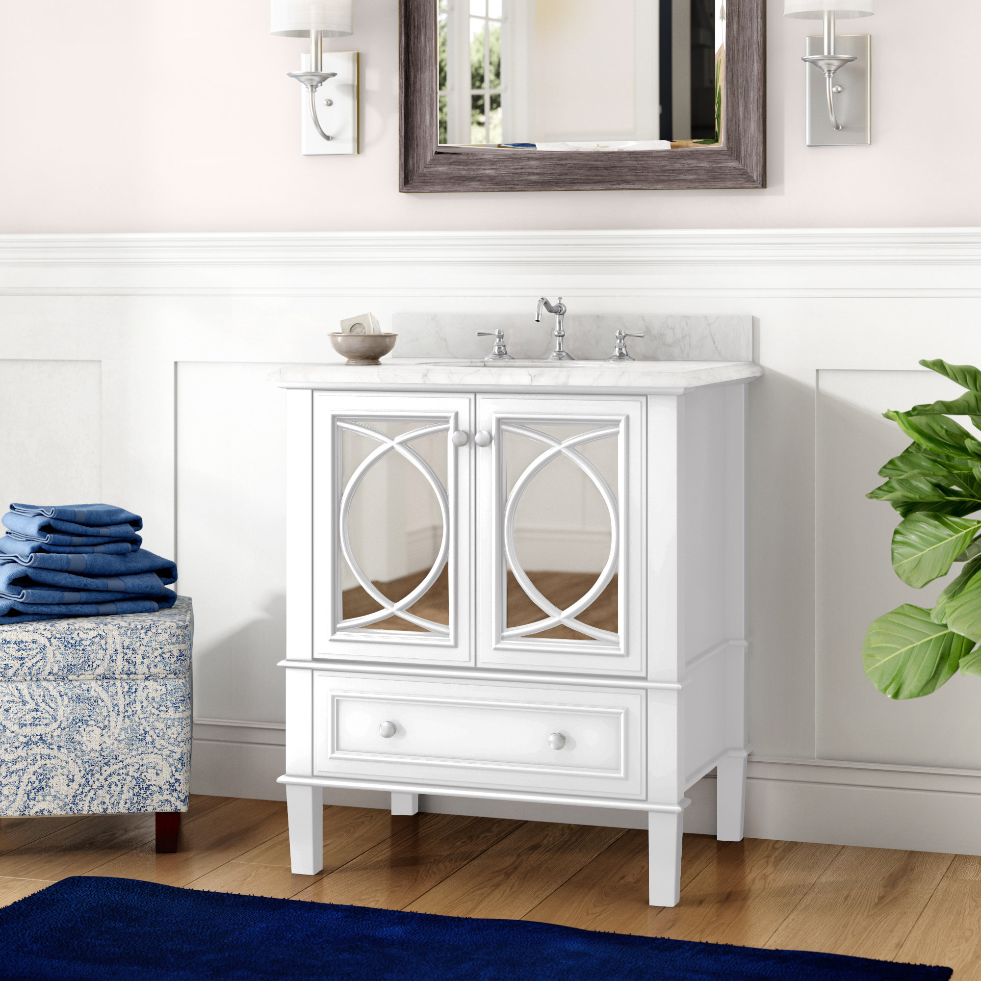 Winston Porter Brendale 30" W x 22" D x 35" H Single Bathroom Vanity ...