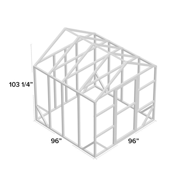 E-Z Frames 8' W x 8' D DIY Storage Shed Kit & Reviews | Wayfair