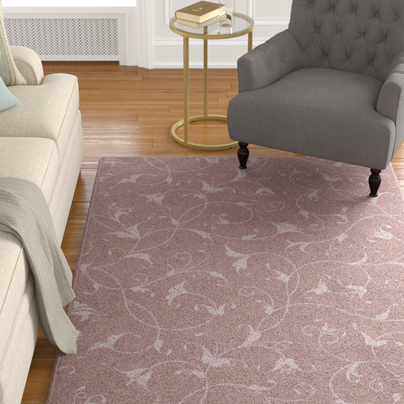 Charlton Home® Gail Floral Dusty Rose Area Rug & Reviews | Wayfair