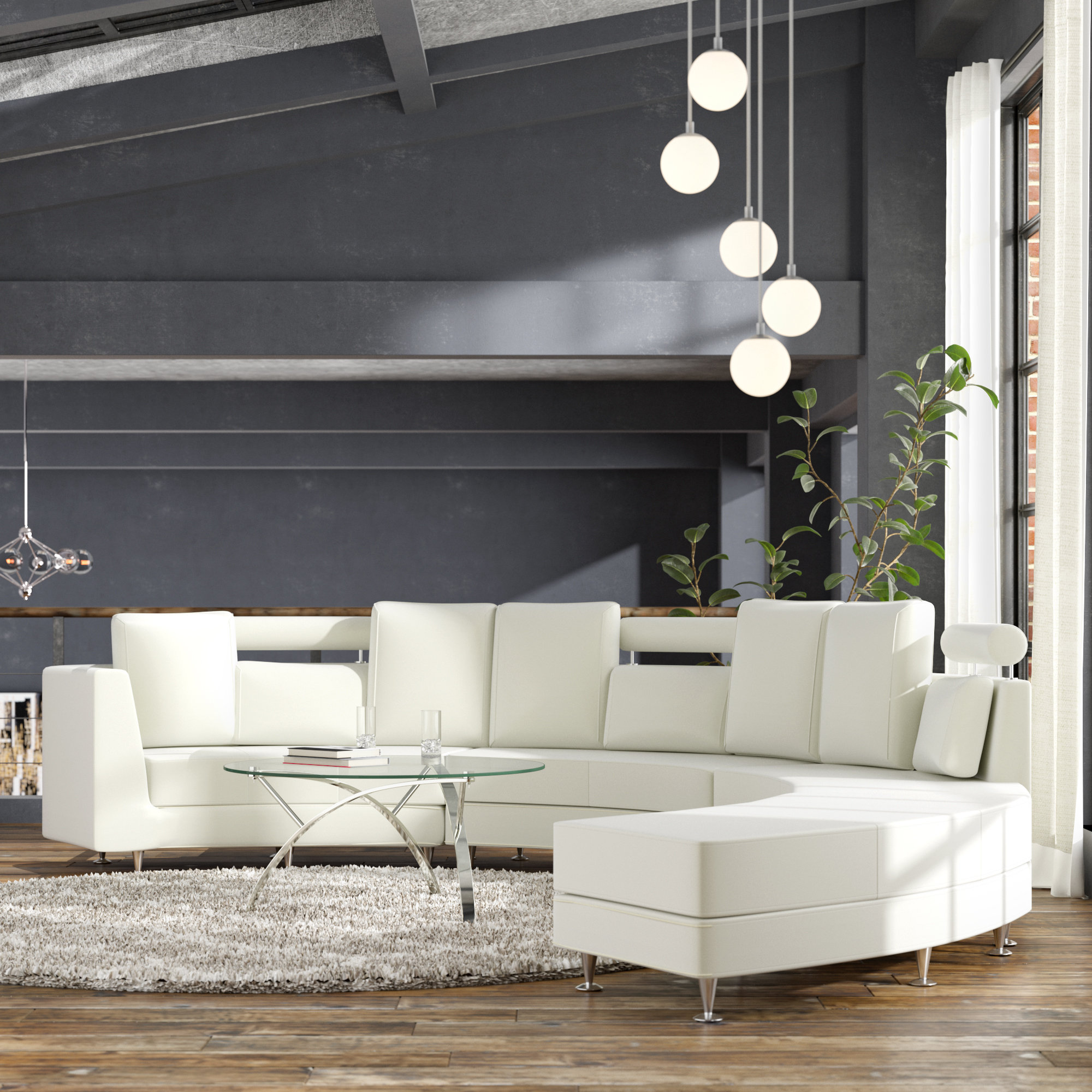 Orren Ellis Abeed 4 - Piece Upholstered Sectional & Reviews | Wayfair
