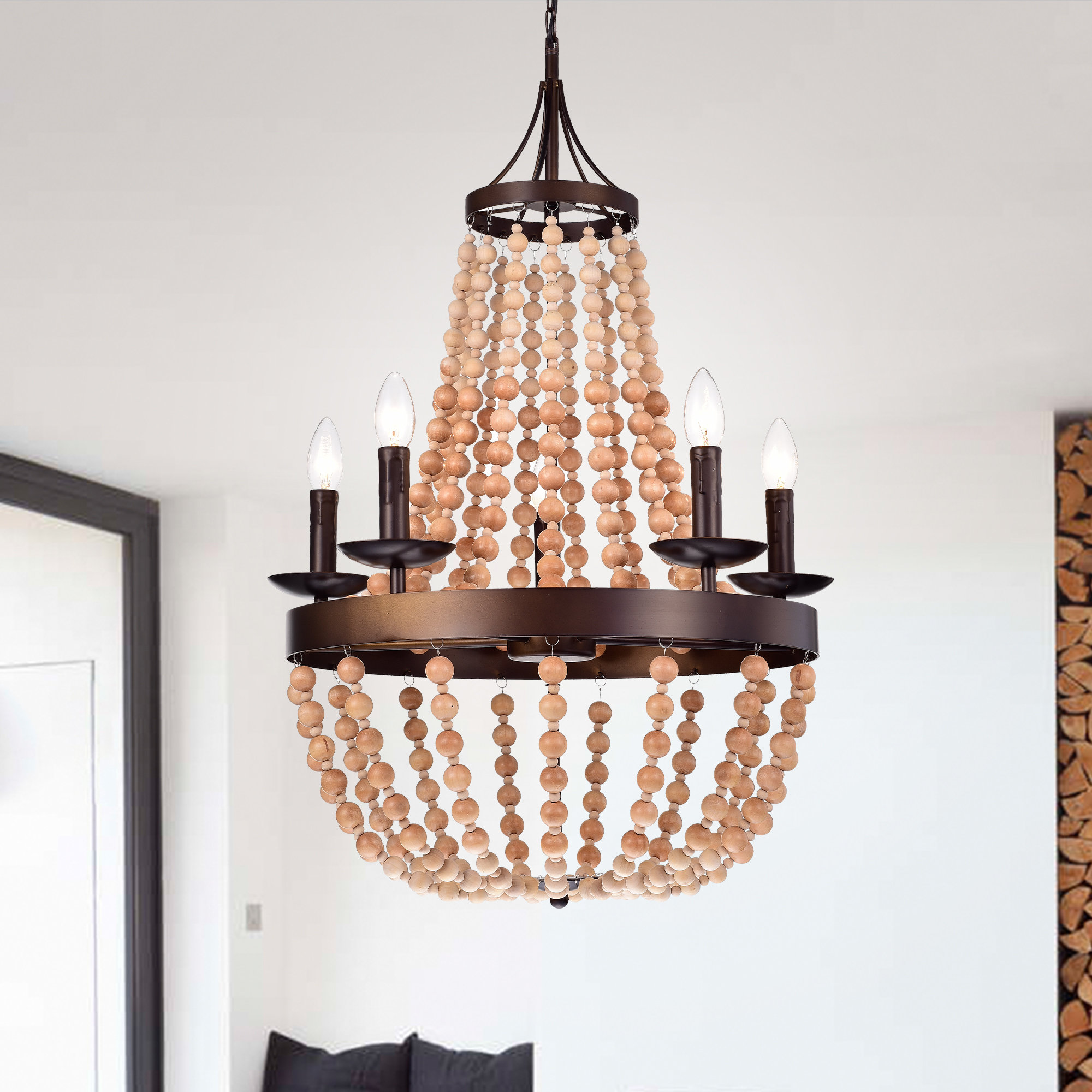 World Menagerie Crestview 5 - Light Dimmable Empire Chandelier ...