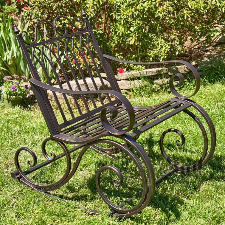 Ophelia & Co. Outdoor Dominy Rocking Metal Chair & Reviews | Wayfair