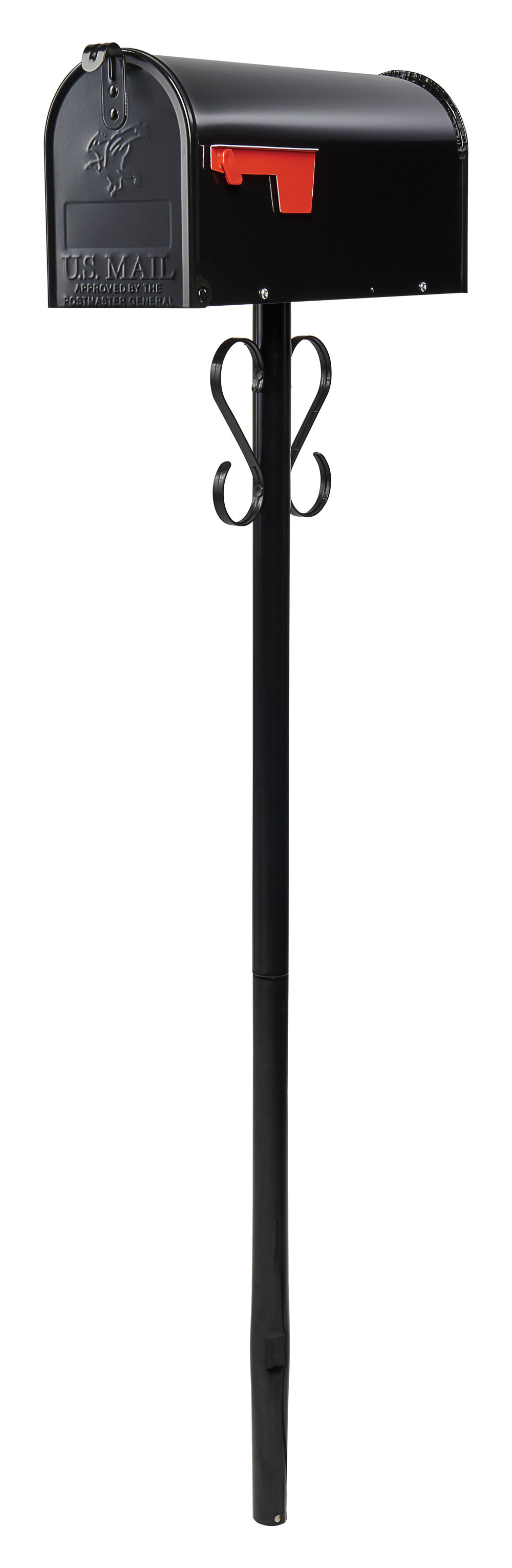 Gibraltar Mailboxes Round Decorative Scroll, Steel, Top Mount, Mailbox ...