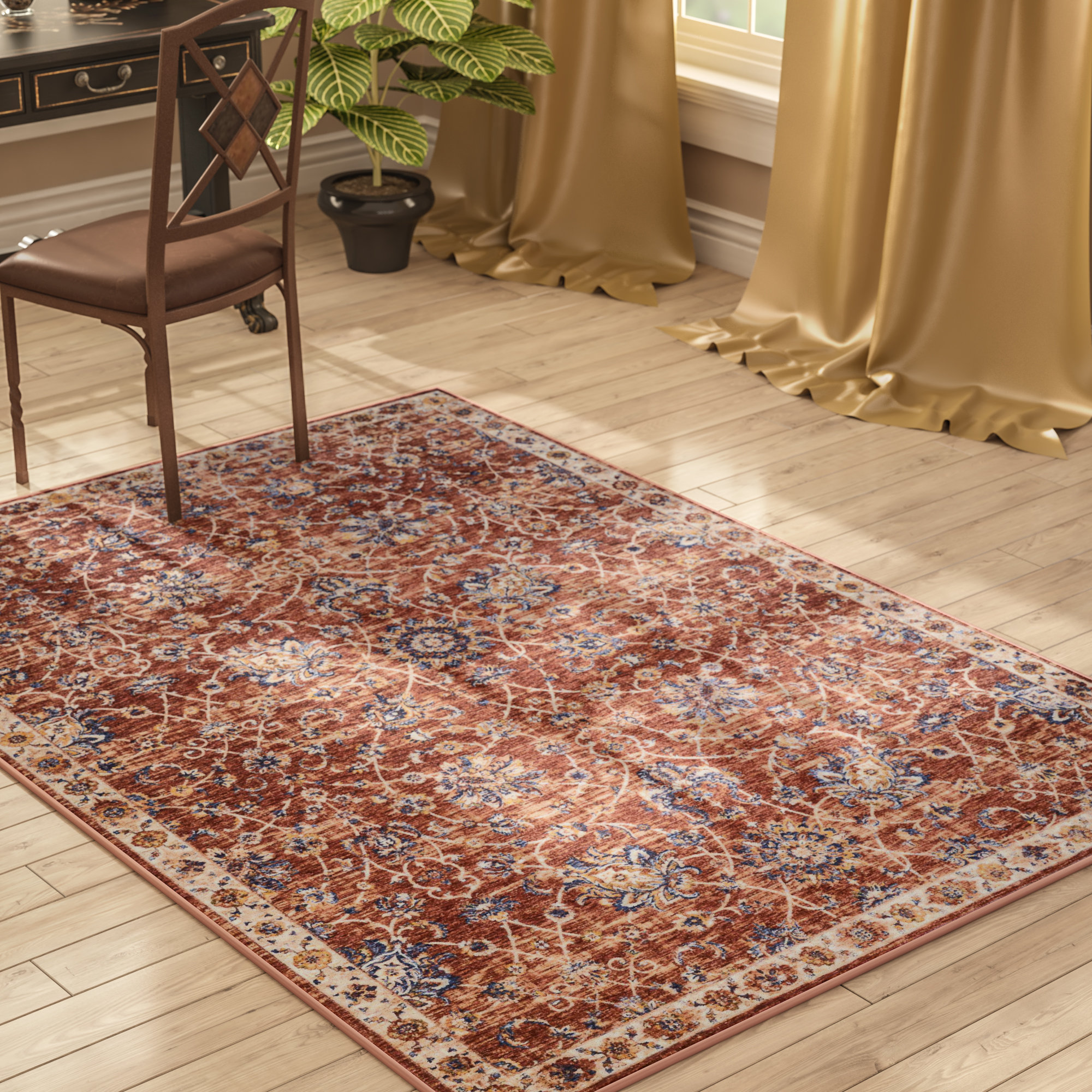 Astoria Grand Power Loom Performance Brick Rug & Reviews | Wayfair