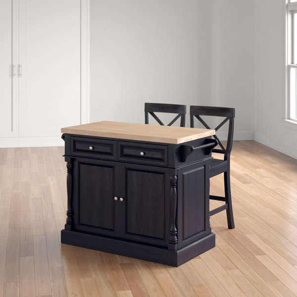 Three Posts™ Diamondback 48'' Wide Kitchen Island Set & Reviews | Wayfair