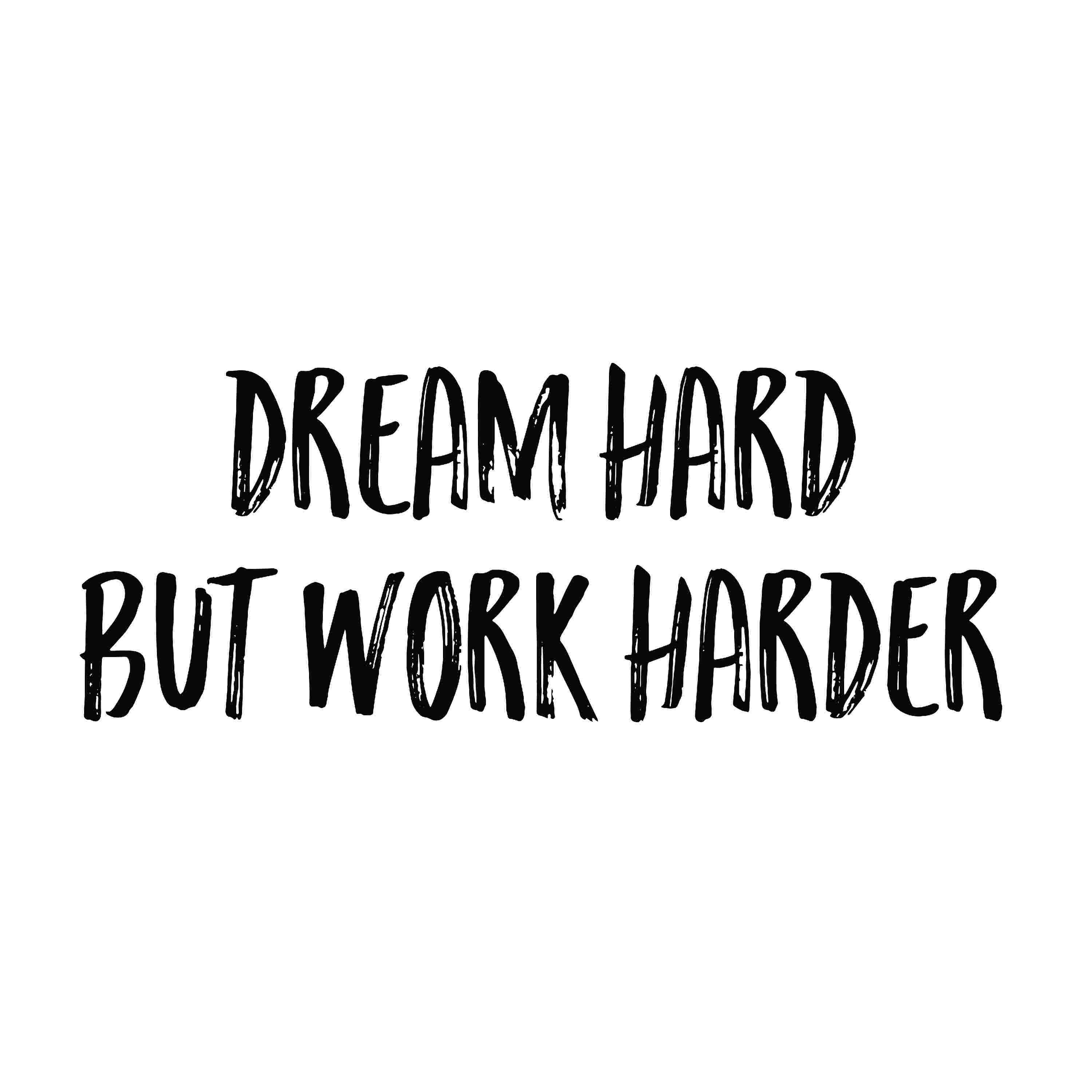 Trinx Dream Hard - Wrapped Canvas Textual Art | Wayfair