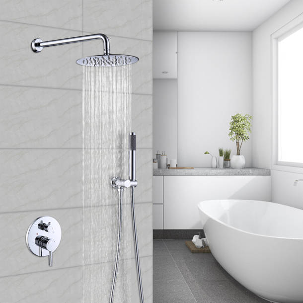 Dyconn Faucet Pressure-Balanced Complete Shower System with Rough-in ...