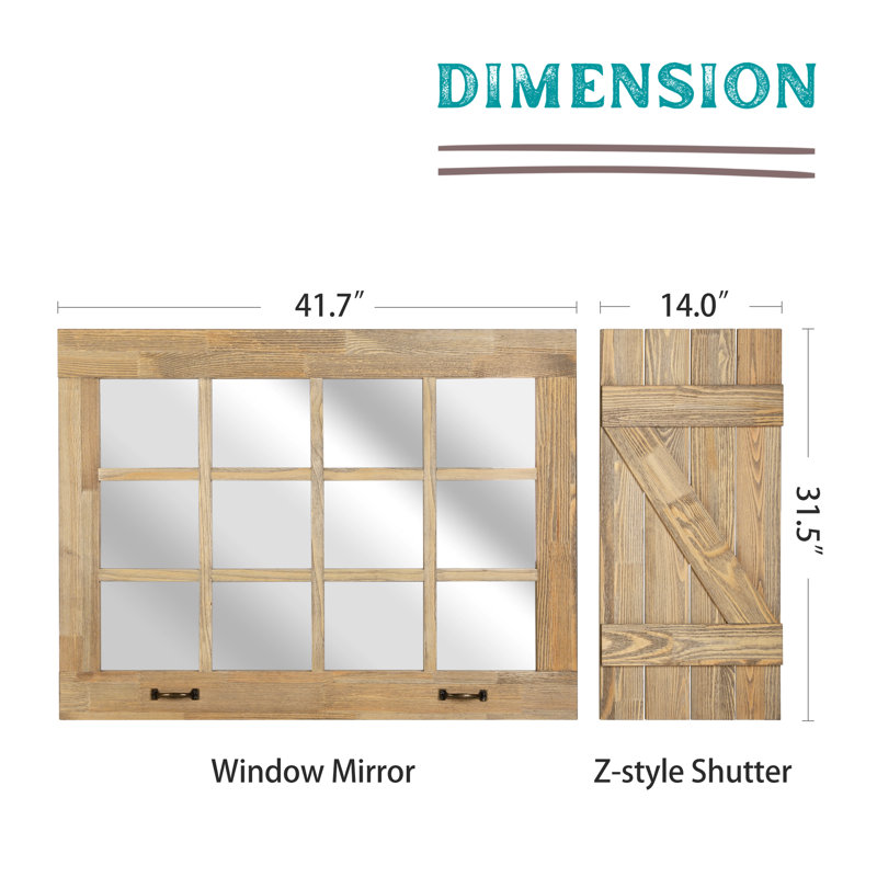 Gracie Oaks Sharalynn Window Pane Wall Mirror | Wayfair