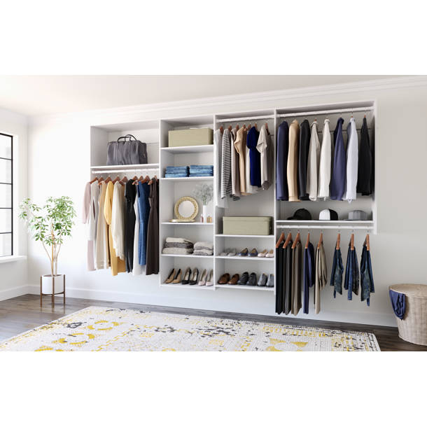 Dotted Line™ Grid 96" W Closet System Walk-In Sets & Reviews | Wayfair