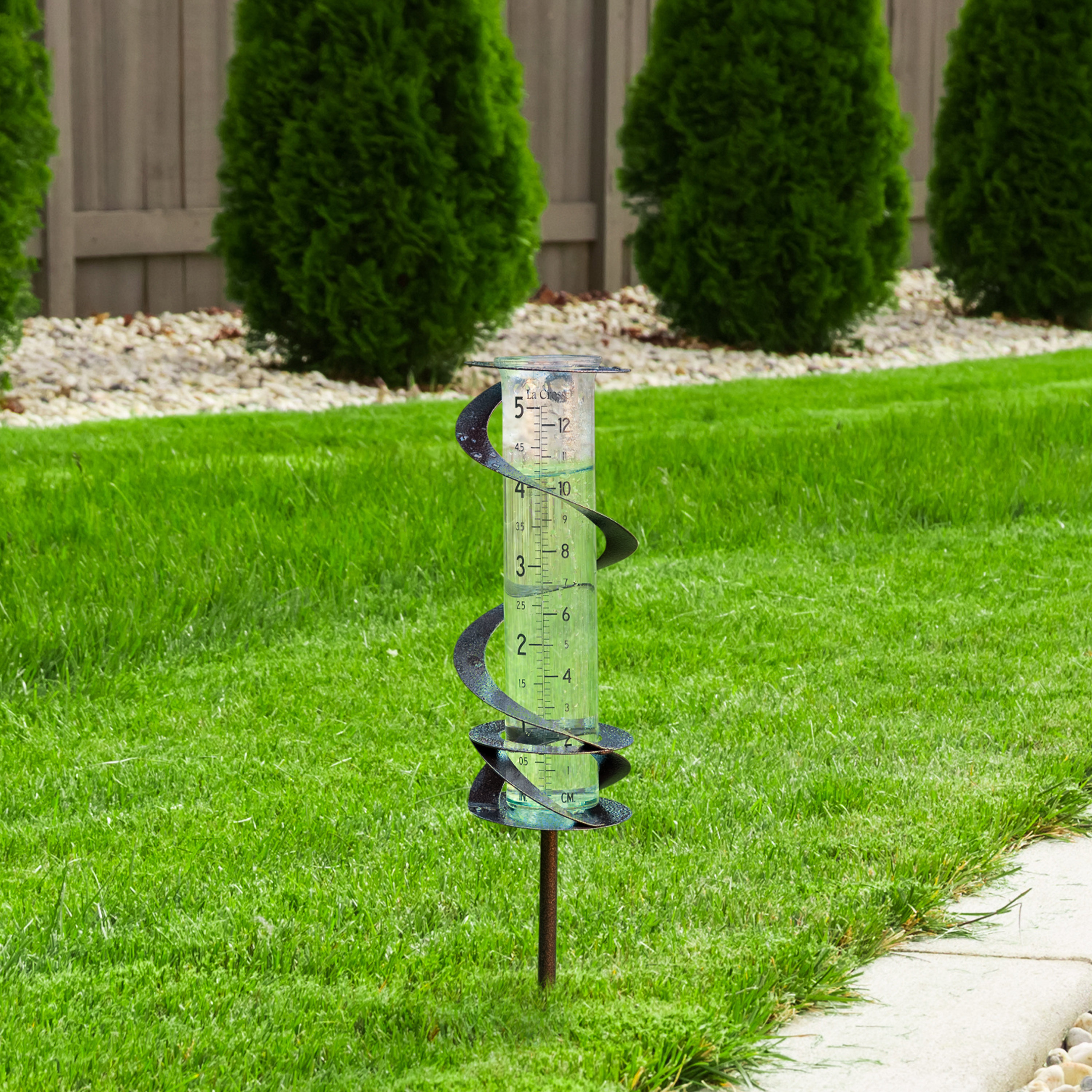 La Crosse Technology Helix Garden Metal Rain Gauge & Reviews - Wayfair ...