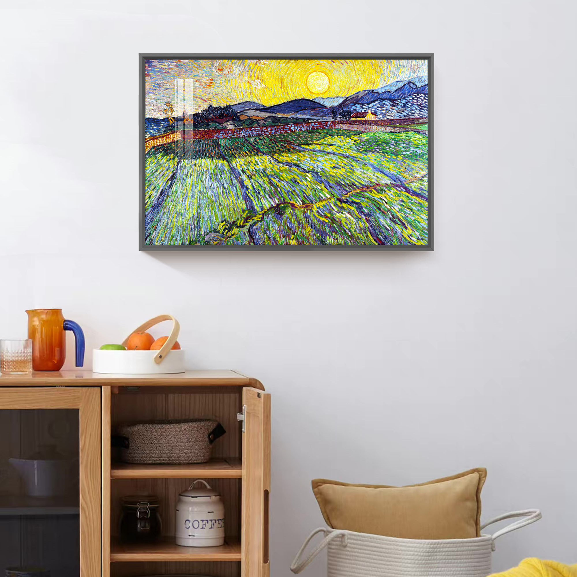 Vault W Artwork Enclosed Field With Rising Sun, Saint-Remy 1889 by ...