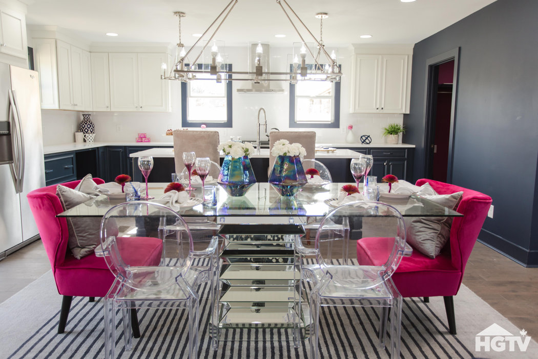 Glam Dining Room Design Photo by HGTV Canada's "Masters of Flip" | Wayfair
